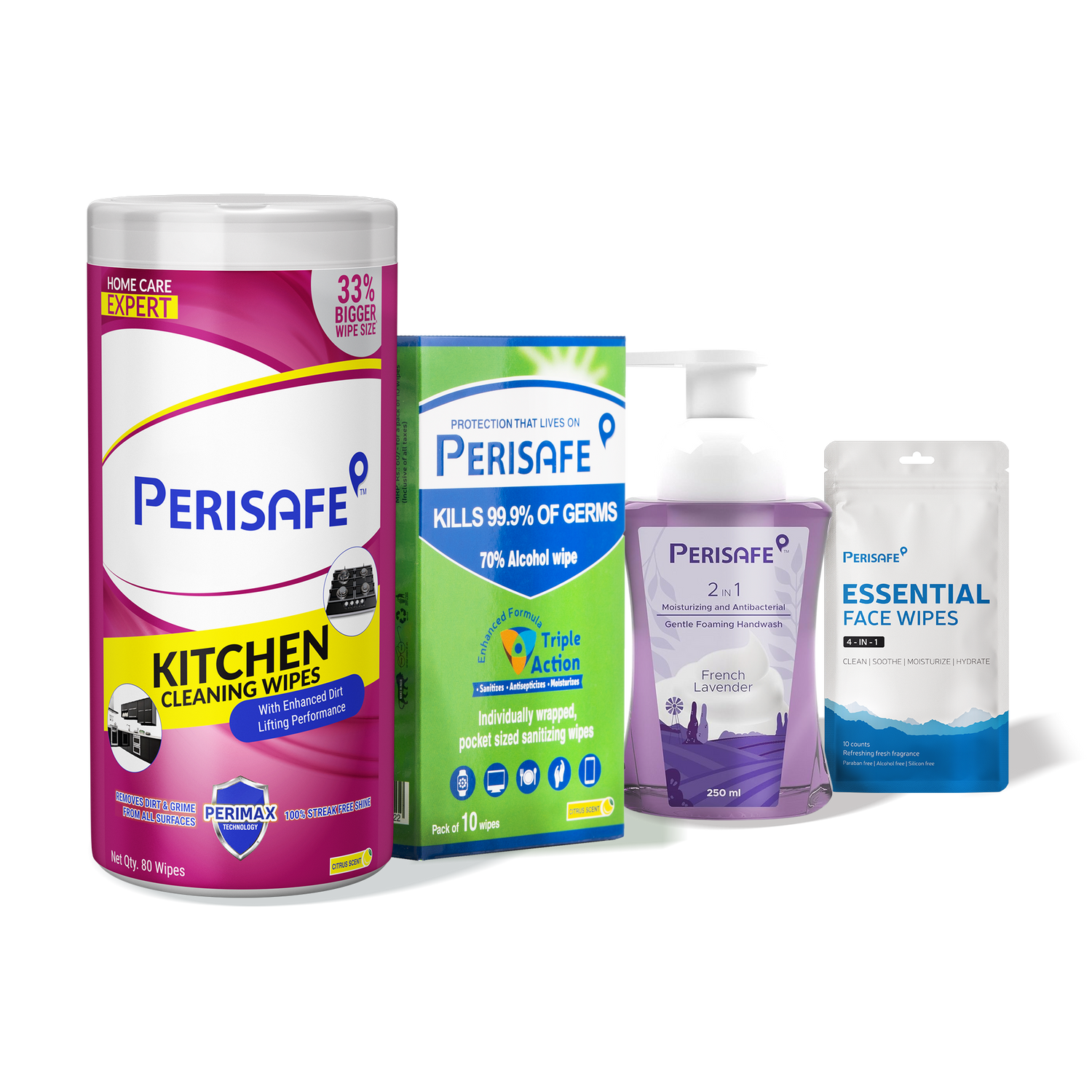 Perisafe Professional Sterile Dry Wipe- Pack of 100 Individually wrapp