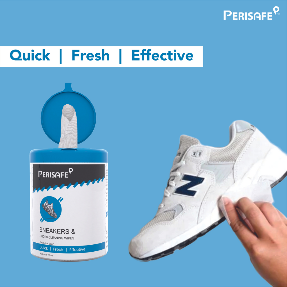 Perisafe Sneaker & Shoe Cleaning Wipes- Pack of 50